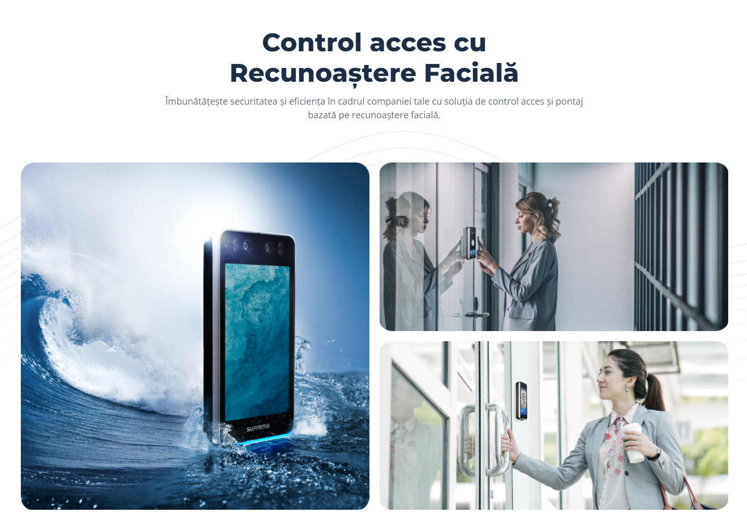 Control acces cu Recunoaștere Facială și Pontaj Integrat